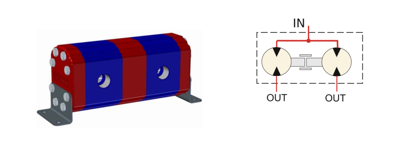 GR3 Dişli Akış Bölücü 2 'li Vivolo - Pneumatic Valve Store